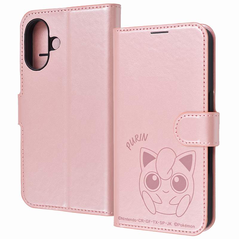 対応機種：iPhone 16カラー／キャラ：プリン遊び心と機能性キャラクターがプリントされた機能豊富な手帳型ケースカードが入れられる大容量な収納ポケット。軽量で薄く持ち運びしやすい。動画視聴などに便利なスタンド機能付き。ケースの蓋を閉じたま...