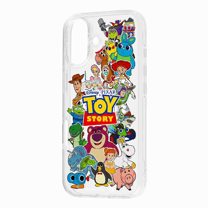 対応機種：iPhone 16(P46)カラー／キャラ：トイストーリー_集合2黄ばまず透明感抜群キャラクターがデザインされたハイブリッドケース&copy; Disney/Pixar重量：約60g素材:熱可塑性ポリウレタン樹脂、ポリカーボネート...