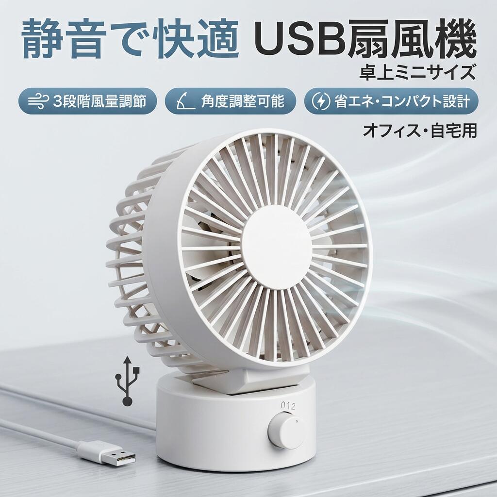 コンパクトサイズでもしっかり風量が出せる2重反転羽根を採用したデスクファンです。 新設計の羽根を採用し更に低騒音になりました。 USB電源で駆動する省電力タイプです。 後ろ7枚羽根の高速回転により、 風を集めて前の4枚羽根へ送風従来のファン...