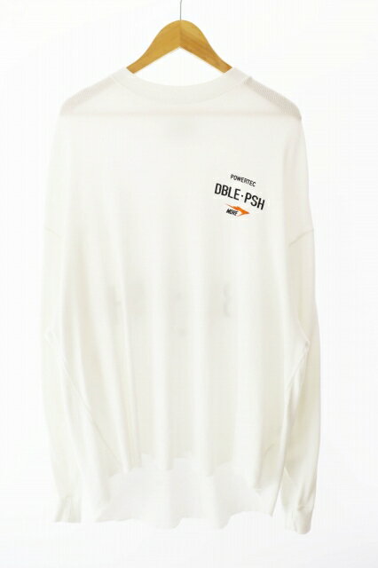 【中古】TAIN DOUBLE PUSH タイン ダブル プッシュ DYED FOOTBALL LONG SLEEVE T-SHIRT ロゴ プリント フットボール 長袖Tシャツ TA21-LT005 M 白 ホワイト ブランド古着ベクトル...