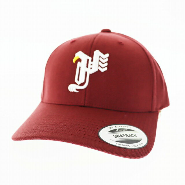 【中古】RAIDBACK FABRIC レイドバック ファブリック R Eagle Snapback Cap 刺繍 スナップ バック キャップ 帽子 バーガンディ ブランド古着ベクトル 中古●▲250911 メンズ実寸サイズつば：7cm　頭...