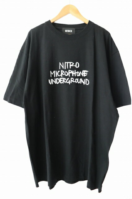 【中古】NITRICH ナイトリッチ NITRO MICROPHONE UNDERGROUND ニトロ マイクロ アンダーグラウンド 半袖 Tシャツ XXL 黒 ブラック ブランド古着ベクトル 中古●260227 メンズ表記サイズXXL ※...