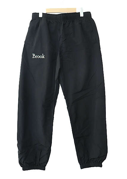 【中古】Brook ブルーク Logo ロゴ 刺繍 ナイロン イージー パンツ 7219-01 L 黒ブラック ブランド古着ベクトル 中古251115 メンズ表記サイズL ※実寸サイズを記載しておりますので、サイズに関するご質問はお答え致し...