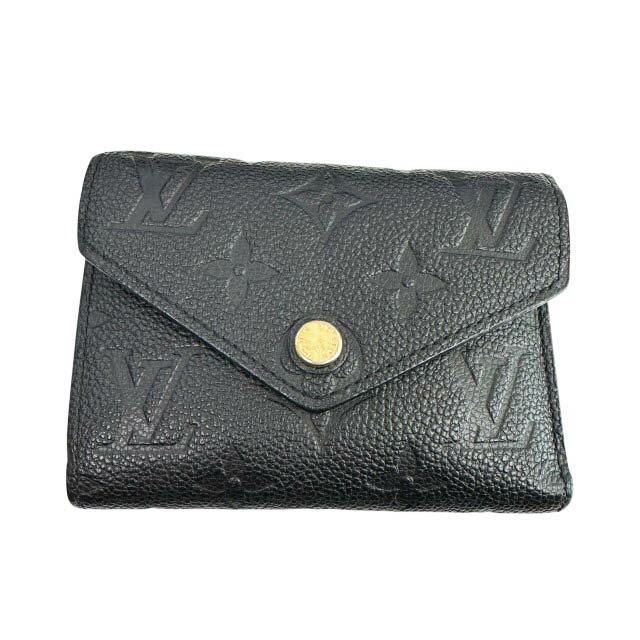 【中古】ルイヴィトン LOUIS VUITTON ポルトフォイユ ヴィクトリーヌ モノグラム アンプラント 三つ折り財布 M64060 黒 ブラック ブランド古着ベクトル 中古☆AA★▲■260122 メンズ レディースブランドルイヴィトン...