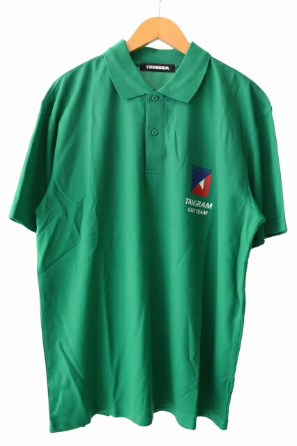 【中古】TANGRAM タングラム GOLF TEAM POLO SHIRTS ゴルフ チーム 半袖 ポロ シャツ L 緑 グリーン ブランド古着ベクトル 中古●260310 メンズ表記サイズL ※実寸サイズを記載しておりますので、サイズに...