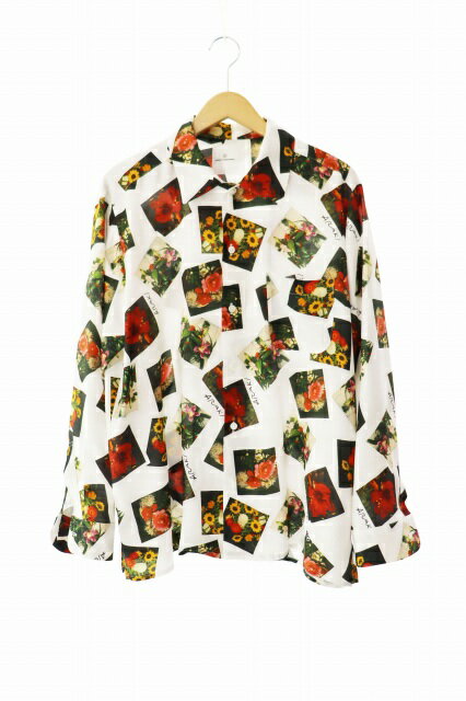 【中古】ユニフォームエクスペリメント uniform experiment 19SS ARAKI POLAROID L/S SHIRT FRAGMENT フラグメント ロゴ 刺繍 荒木 ポラロイド 長袖 シャツ UE-192116 1 白 ...