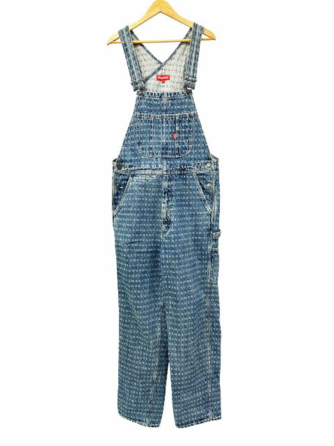 【中古】シュプリーム SUPREME 20SS Jacquard Logos Denim Overalls Indigo ジャガード ロゴ 総柄 デニム オーバーオール パンツ S インディゴ ブランド古着ベクトル 中古☆AA★260212...