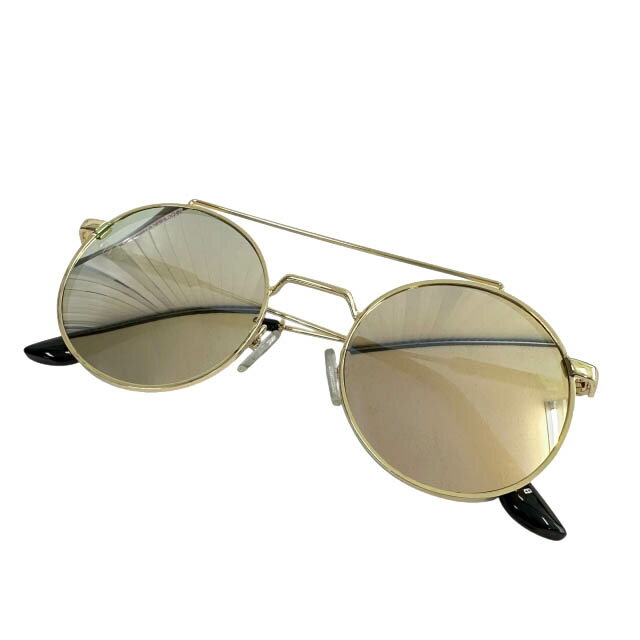 【中古】BAGARCH BGHB バガーチ MIRROR LLOYD SUNGLASS ミラー ロイド ラウンド サングラス 53□23-138 ゴールド ブランド古着ベクトル 中古▲260227 メンズ表記サイズ53□23-138 ※実寸...