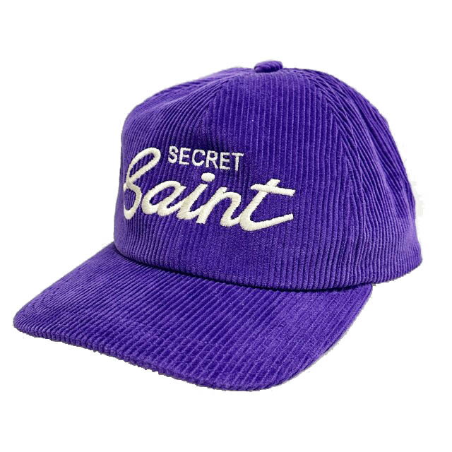 【中古】セントマイケル SAINTMICHAEL 24AW SECRET CAP ロゴ刺繍 コーデュロイ シークレット キャップ 帽子 SM-YS1-0000-080 OS 紫パープル ブランド古着ベクトル 中古☆AA★▲260416 メン...