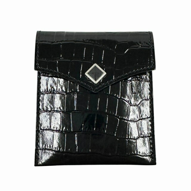 【中古】ワコマリア WACKO MARIA EMBOSSED LEATHER PORTABLE ASHTRAY エンボス レザー ポータブル アッシュトレイ 携帯灰皿 黒 ブラック ブランド古着ベクトル 中古●▲260508 メンズブランド...