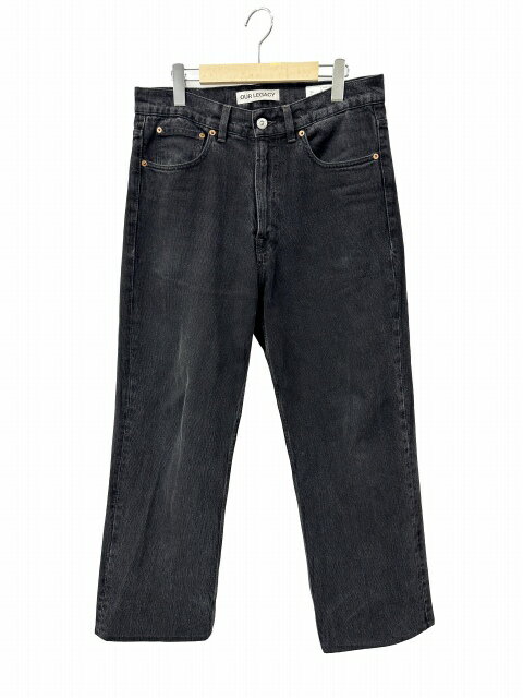 【中古】アワーレガシー OUR LEGACY 24AW Third Cut Real Black Chain Twill サードカット ワイド ストレート デニム パンツ M4245TR 30 黒 ブラック ブランド古着ベクトル 中古260...