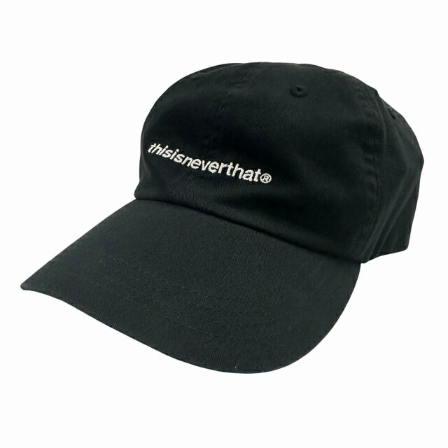【中古】thisisneverthat ディスイズネバーザット T-Logo Cap ロゴ刺繍キャップ 黒 ブラック ブランド古着ベクトル 中古●▲260515 メンズ表記サイズコットン100％実寸サイズつば：7.5cm　頭周り：最大58c...