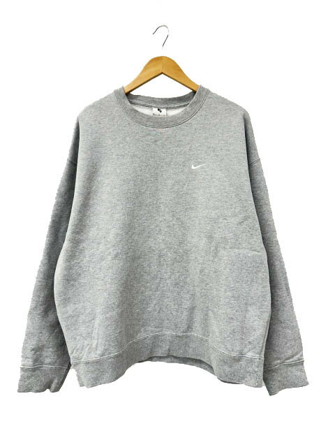 【中古】ナイキ NIKE AS M NK SOLO SWSH FLC CR ソロ スウッシュ フリース クルーネック スウェット トレーナー DX1362-063 XL グレー ブランド古着ベクトル 中古●260613 メンズブランドナイキ...