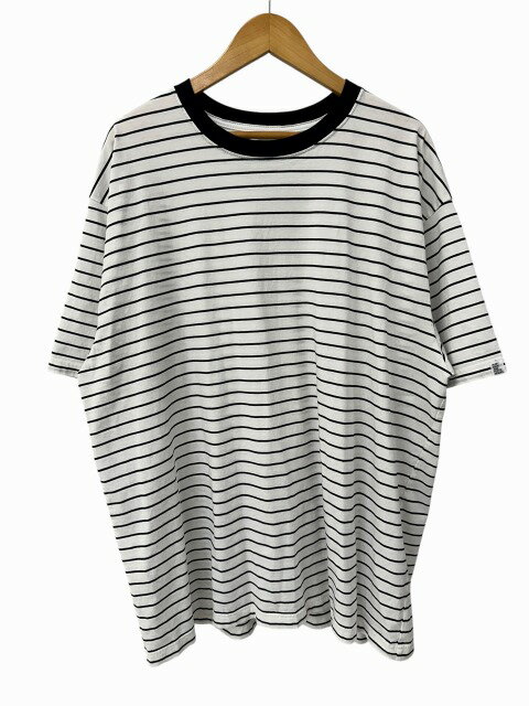 【中古】シークエル SEQUEL 26SS BORDER T-SHIRT WHITE/BLACK ボーダー 半袖Tシャツ XL ホワイト ブラック ブランド古着ベクトル 中古260815 メンズブランドシークエル SEQUEL表記サイズXL...