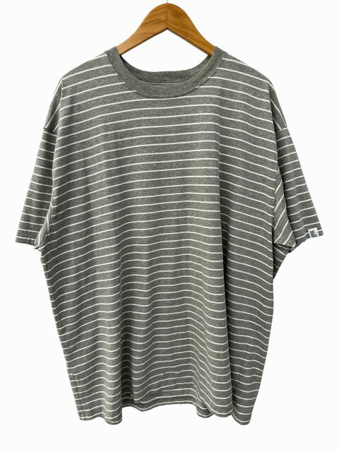 【中古】シークエル SEQUEL HIGH GAUGE BORDER T-SHIRT GRAY ハイ ゲージ ボーダー 半袖Tシャツ XL グレー ホワイト ブランド古着ベクトル 中古260615 メンズブランドシークエル SEQUEL表記...
