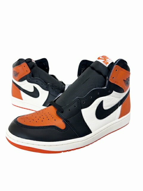 【中古】ナイキ NIKE AIR JORDAN 1 RETRO HIGH OG Shattered Backboard エアジョーダン1 ハイ シャッタード バックボード シャタバ DZ5485-008 28 黒 ブラック オレンジ ブラン...
