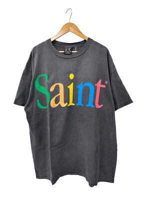 【中古】セントマイケル SAINTMICHAEL 24SS SS TEE COLORFUL SAINT プリント 半袖 Tシャツ SM-YS3-0000-001 XXL 黒 ブラック ブランド古着ベクトル 中古☆AA★■260812 メンズ...