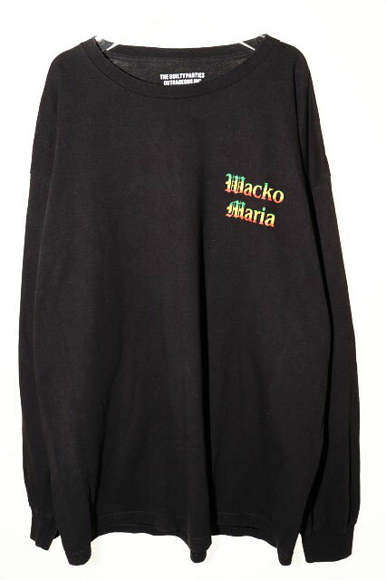 【中古】ワコマリア WACKO MARIA CR EW NECK LONG SLEEVE T-SHIRT GUILTY PARTIES BLACK XXL 22FWE-WMT-LT01 ロンT 長袖 ブラック 黒 マリア 【ブランド古着ベク...