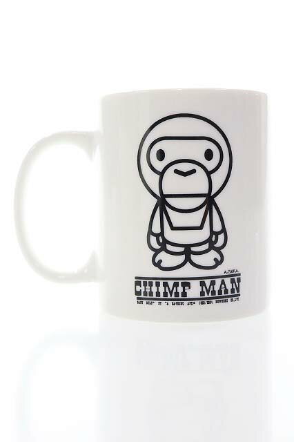 【中古】アベイシングエイプ A BATHING APE CHIMP MAN BABY MILO 2004 ベイビー マイロ チンプマン マグカップ ホワイト 白 【ブランド古着ベクトル】▲■260712 メンズ 【ベクトル 古着】 2607...