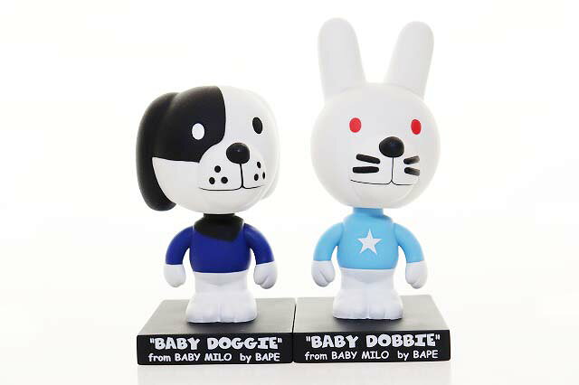 【中古】アベイシングエイプ A BATHING APE BABY DOBBIE＆DOGGIE 首振り人形 フィギュア 2体セット BABY MILO ベビーマイロ 【ブランド古着ベクトル】▲260711 メンズ 【ベクトル 古着】 2607...