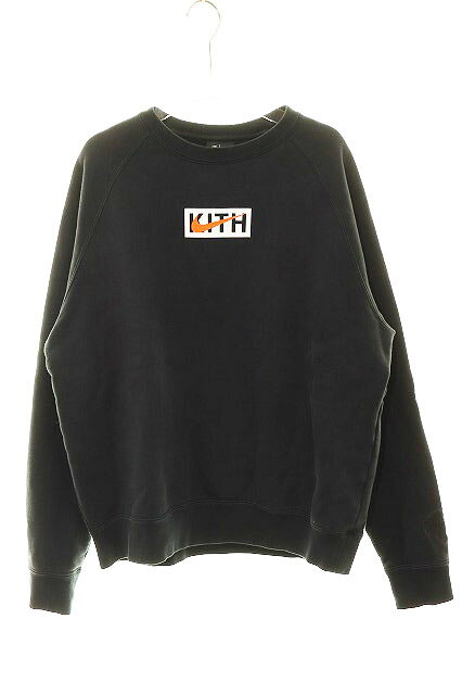 【中古】ナイキ NIKE × KITH FOR NEW YORK KNICKS FLEECE CREWNECK BLACK Mサイズ キス ニューヨーク ニックス フリース クルーネック スウェット ブラック 黒 【ブランド古着ベクトル】2...