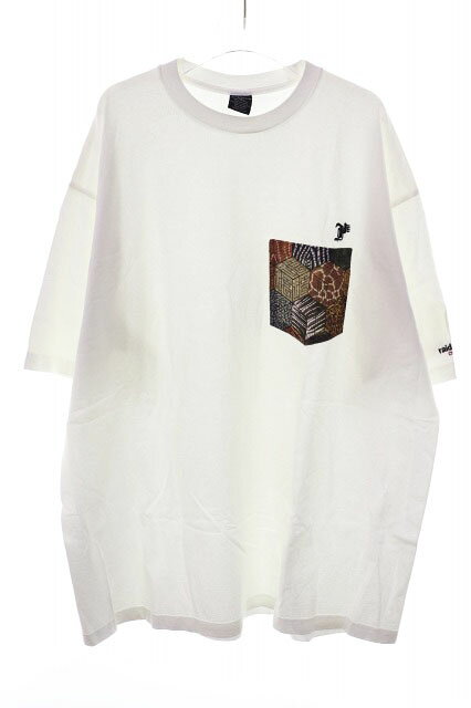 【中古】バックチャンネル BACK CHANNEL RAIDBACK FABRIC POCKET TEE WHITE XXL レイドバック ファブリック ポケット Tシャツ 半袖 ホワイト 【ブランド古着ベクトル】●260806 メンズ 【...