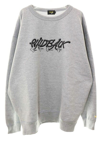 【中古】レイドバック RAIDBACK WALK THIS WAY LOGO CREW NECK SWEATSHIRT GREY XXL ウォーク ディス ウェイ ロゴ スウェット シャツ トレーナー グレー 【ブランド古着ベクトル】260...