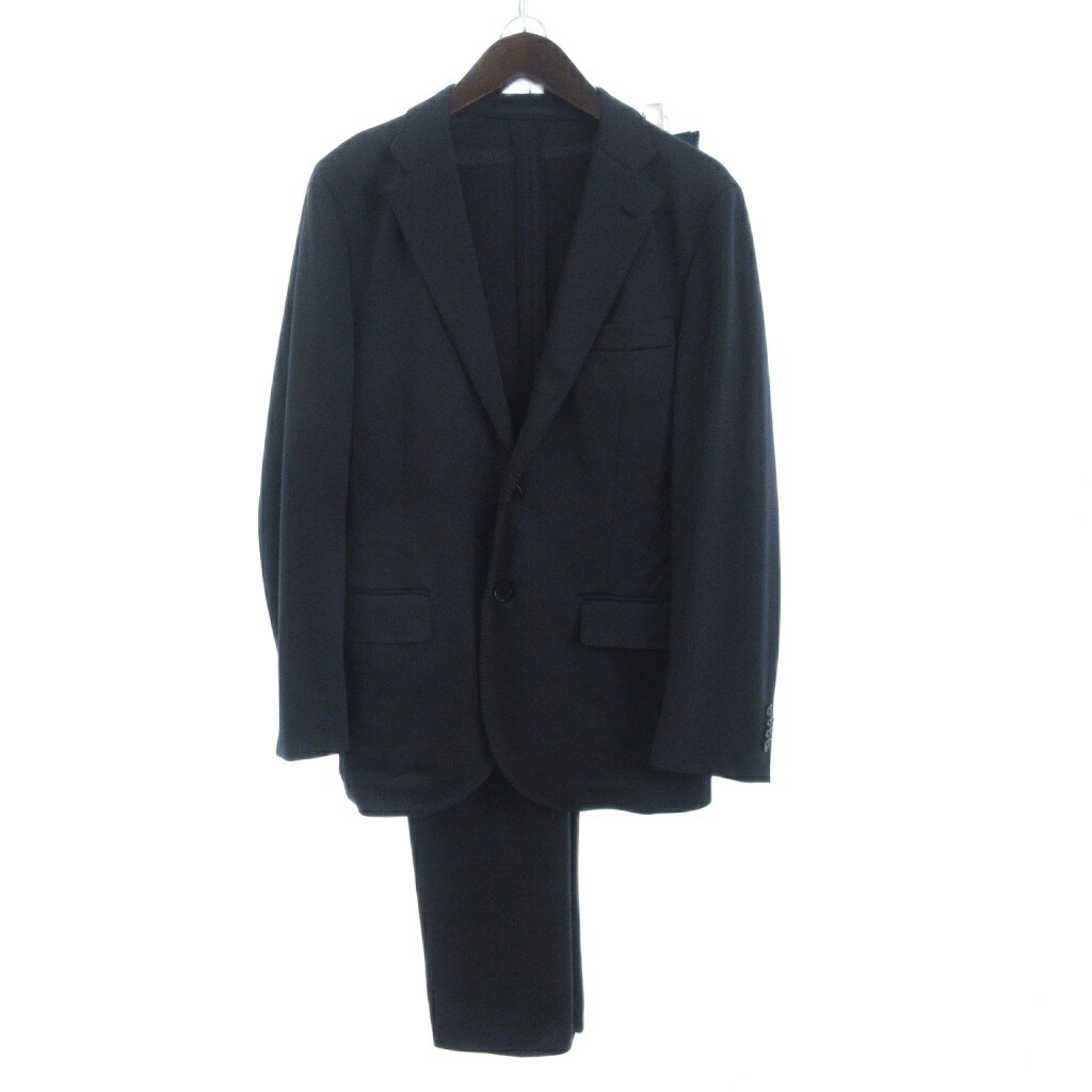 【中古】マッキントッシュフィロソフィー MACKINTOSH PHILOSOPHY TROTTER セットアップ テーラードジャケット シングル スラックス パンツ ジッパーフライ 総柄 紺 ネイビー 38 メンズ 【ベクトル 古着】 26...