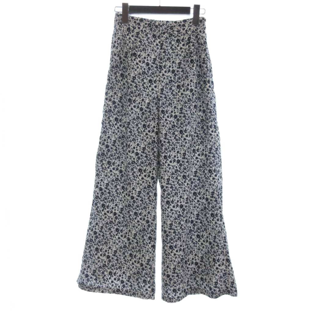 【中古】スピック&スパン Spick&Span Uby ワイドパンツ 総柄 花柄 36 白 ホワイト レディース 【ベクトル 古着】 260309ブランドスピック&スパン Spick&Span表記サイズ36実寸サイズウエスト：60cm　もも...
