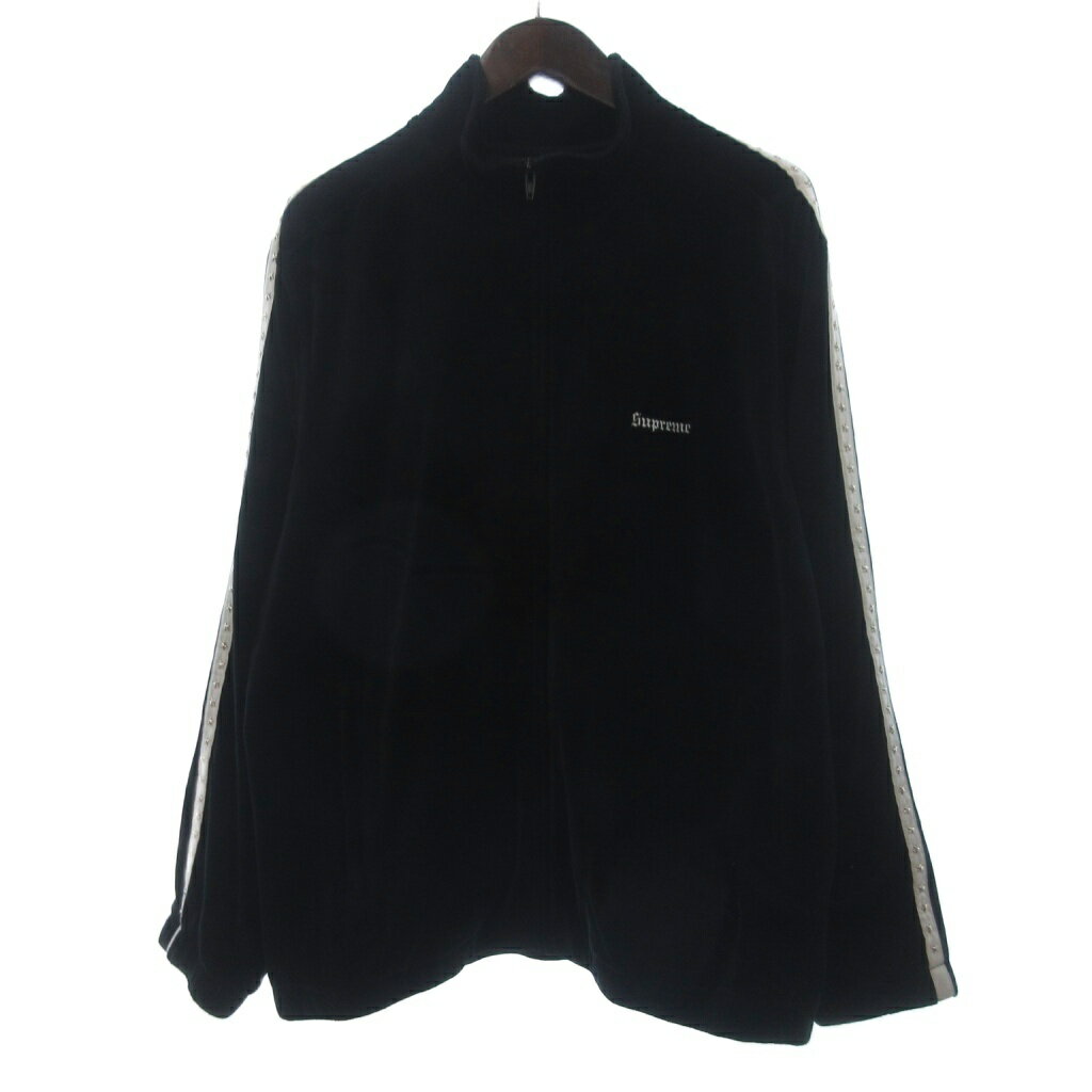 【中古】シュプリーム SUPREME Studded Velour Track Jacket ジャケット 長袖 フルジップ ベロア ライン スタッズ 星 黒 ブラック L メンズ 【ベクトル 古着】 260508ブランドシュプリーム SUP...