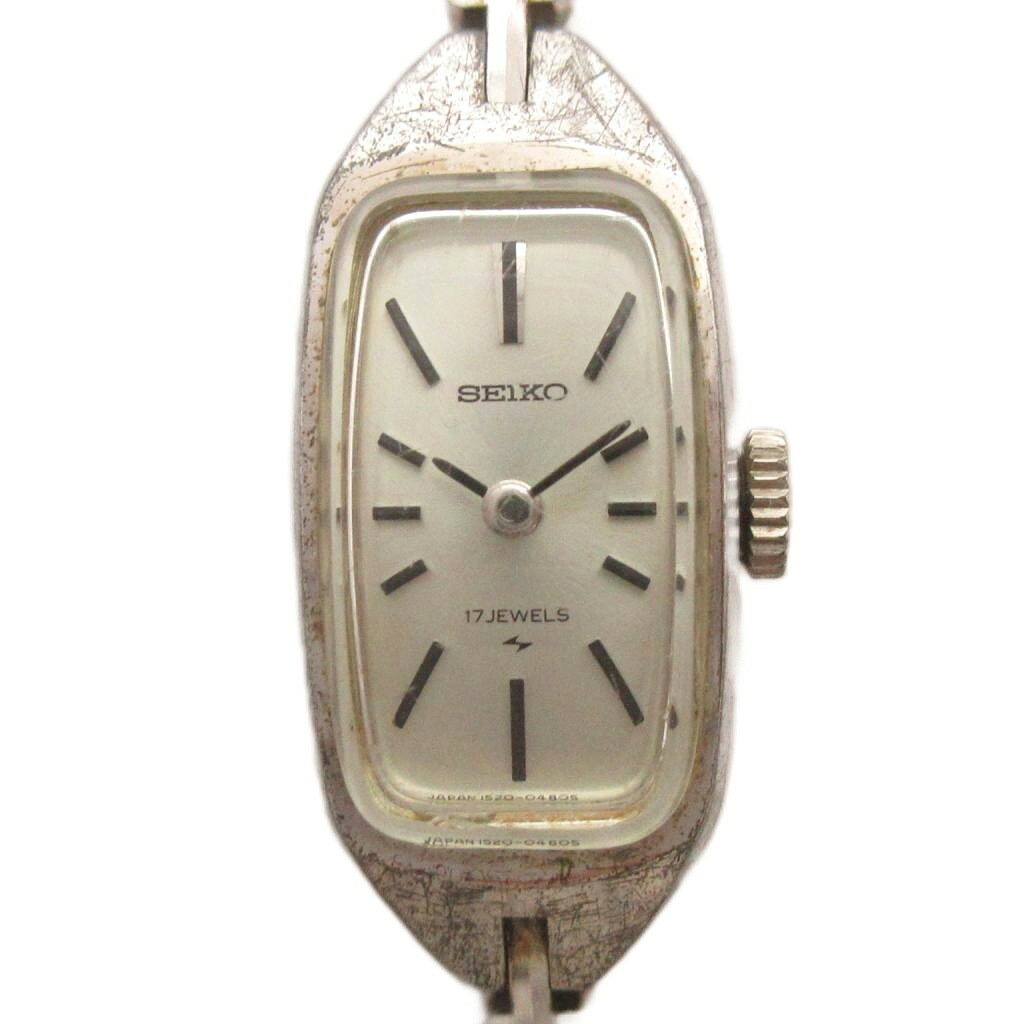 【中古】セイコー SEIKO 腕時計 アナログ 17石 手巻き 1520-3490 シルバーカラー ■GY99 レディース 【ベクトル 古着】 260606ブランドセイコー SEIKO実寸サイズバンド幅：0.4cm　腕周り：15cm　ケース...