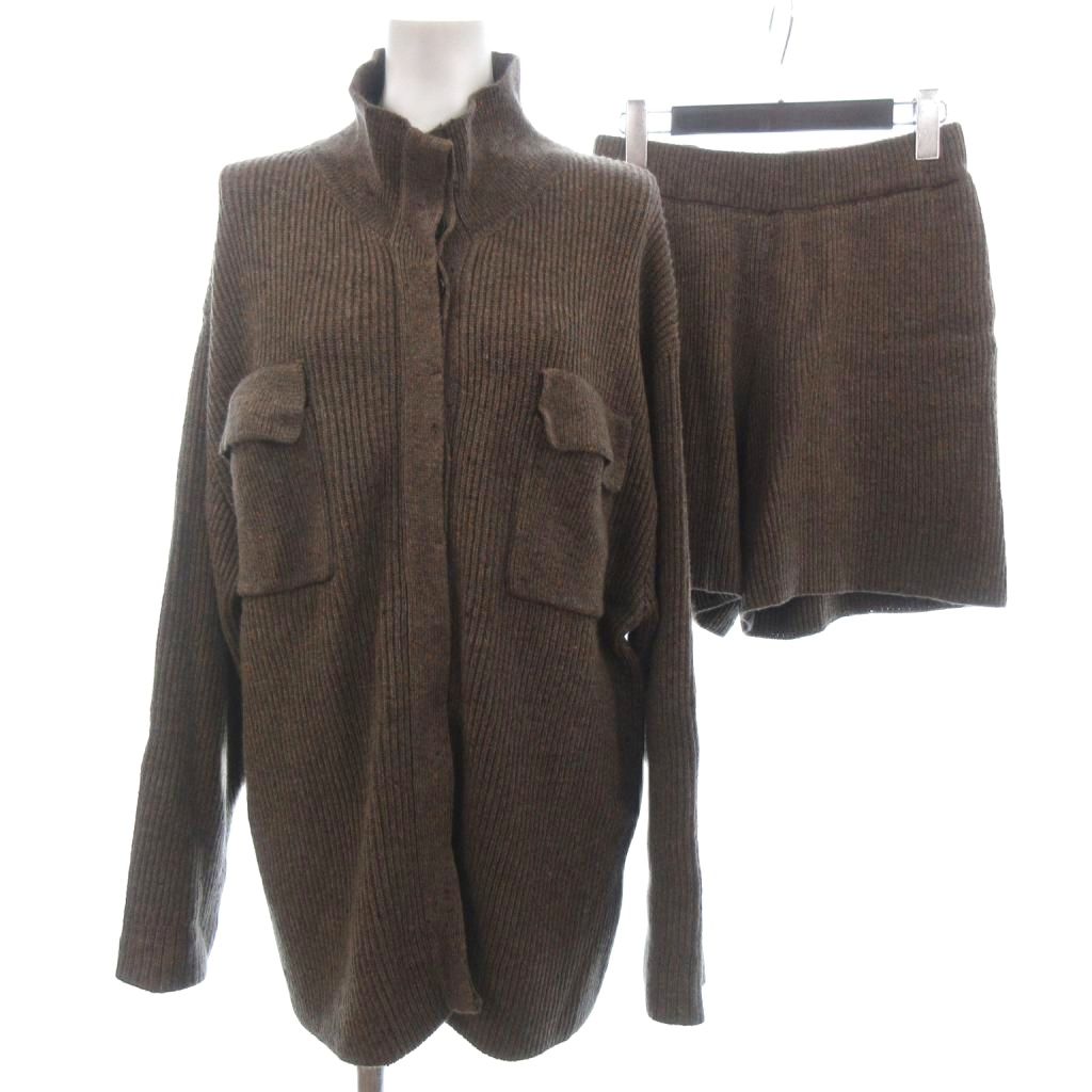 【中古】アングリッド UNGRID セットアップ ニット ジャケット ショートパンツ F 茶 ブラウン レディース 【ベクトル 古着】 260629ブランドアングリッド UNGRID表記サイズF実寸サイズジャケット 肩幅：56cm　ジャケッ...
