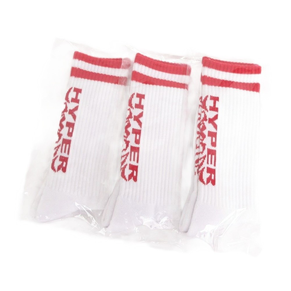 【中古】未使用品 HYPER TAMADE × SLANG SOCKS 3点セット 靴下 ソックス 白 ホワイト 赤 レッド Free 23〜29cm メンズ レディース 【ベクトル 古着】 260628表記サイズFree (23〜29cm...