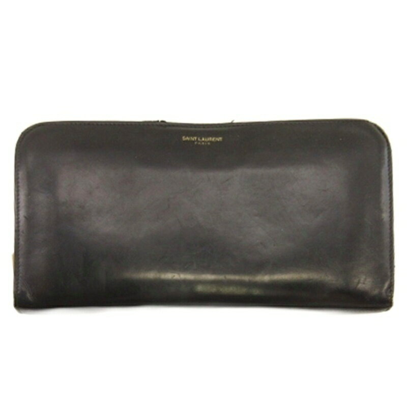 【中古】サンローラン パリ SAINT LAURENT PARIS ラウンドファスナー 長財布 ブラック メンズ レディース 【ベクトル 古着】 260524ブランドサンローラン パリ SAINT LAURENT PARIS実寸サイズヨコ：...