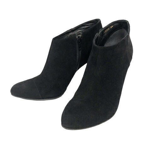 【中古】セブントゥエルブサーティ VII XII XXX ブーツ ブーティー ショート 靴 シューズ スエード ヒール 無地 36 黒 ブラック レディース 【ベクトル 古着】 230722ブランドセブントゥエルブサーティ VII XII ...