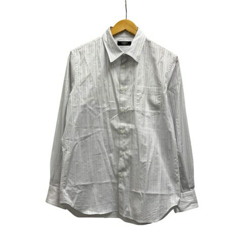 【中古】パッゾ PAZZO シャツ 長袖 ストライプ コットン混 3034-1603 3 白 ホワイト メンズ 【ベクトル 古着】 260202ブランドパッゾ PAZZO表記サイズ3実寸サイズ肩幅：41cm　身幅：51cm　着丈：71cm　...