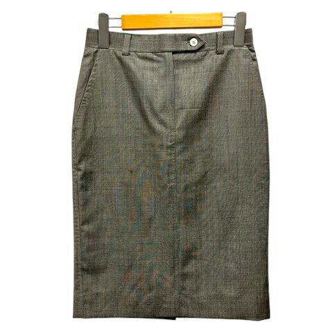 【中古】キトン Kiton スカート タイト ウール バックスリット ステッチ ひざ丈 38 グレー レディース 【ベクトル 古着】 260611ブランドキトン Kiton表記サイズ38実寸サイズウエスト：66cm　ヒップ：41cm　スカー...