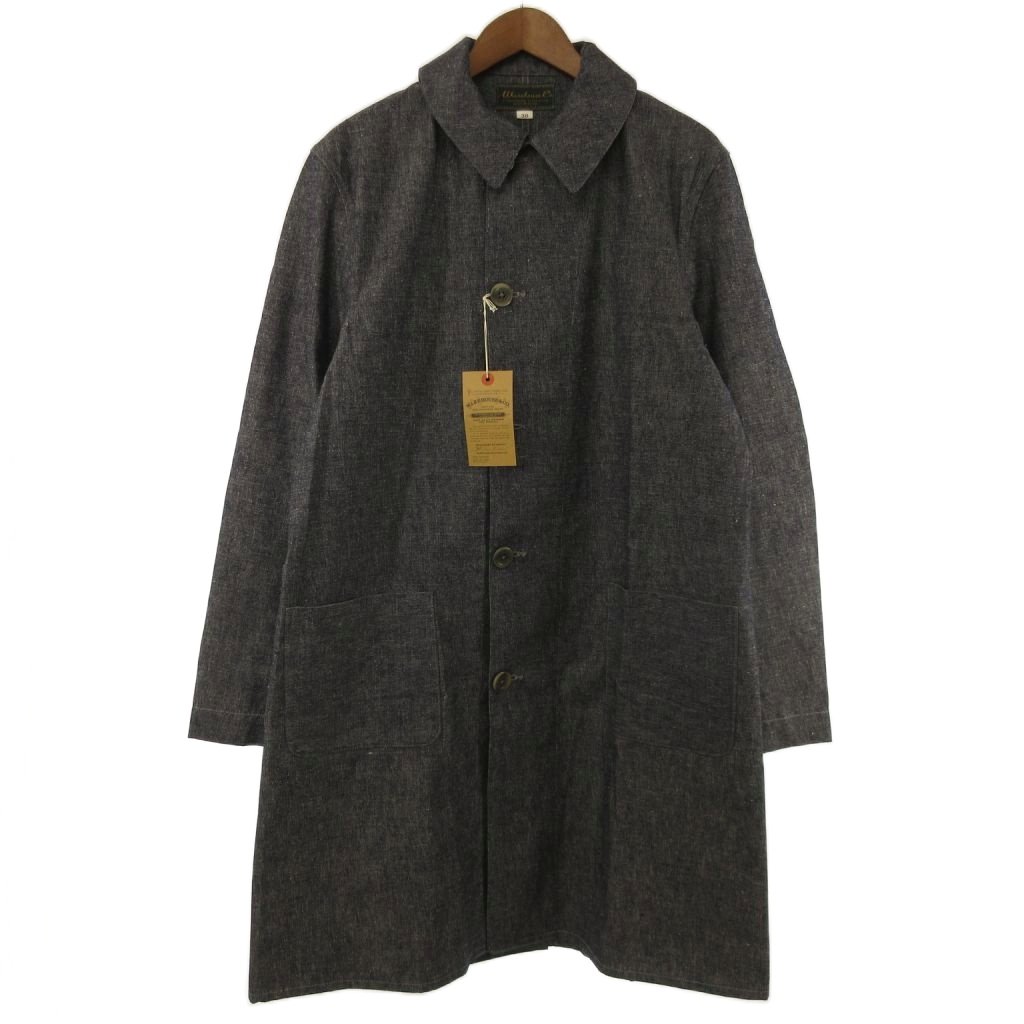 【中古】未使用品 ウエアハウス WAREHOUSE タグ付き ライトオンスデニム ショップコート 38 グレー メンズ 【ベクトル 古着】 260525ブランドウエアハウス WAREHOUSE表記サイズ38実寸サイズ肩幅：47cm　身幅：5...
