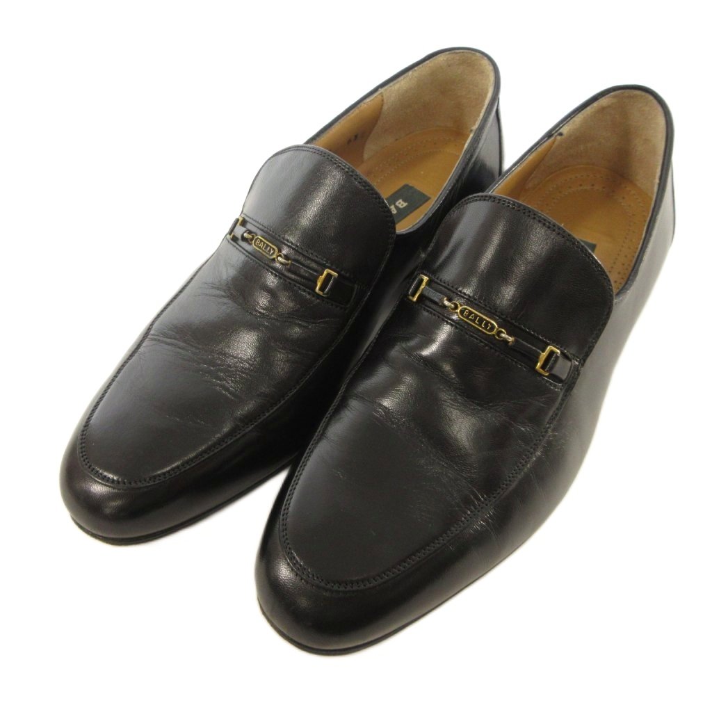 【中古】バリー BALLY BRIDES ビットローファー 靴 シューズ レザー ゴールド金具 イタリア製 ブラック 6 1/2 E メンズ 【ベクトル 古着】 260621ブランドバリー BALLY表記サイズ6 1/2 E実寸サイズ最大幅...
