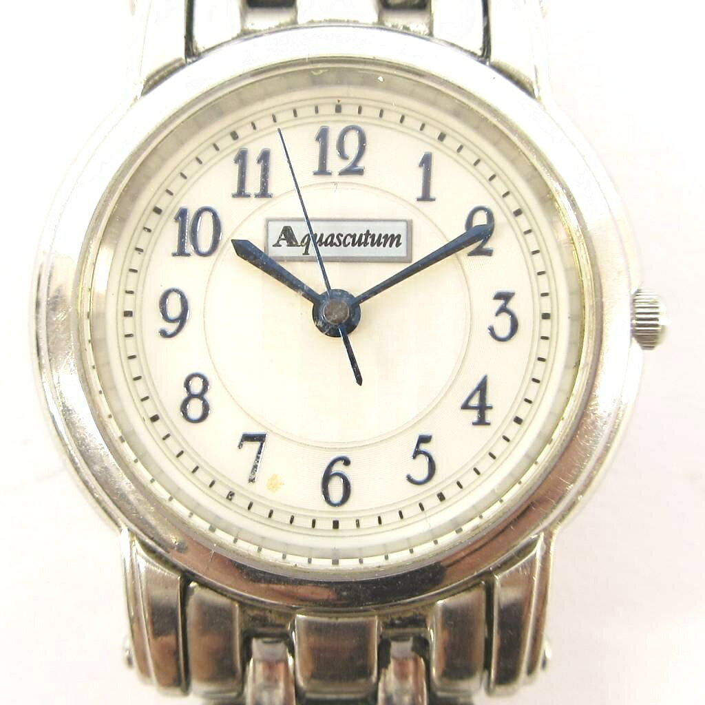 【中古】アクアスキュータム AQUASCUTUM クオーツ 腕時計 3針 シルバーカラー ジャンク レディース 【ベクトル 古着】 260701ブランドアクアスキュータム AQUASCUTUM表記サイズ-実寸サイズバンド幅：1.2cm　腕周...