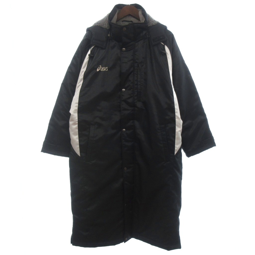 【中古】アシックス asics ベンチコート XG547G 裏ボア 黒 ブラック M ■GY99 メンズ 【ベクトル 古着】 260717ブランドアシックス asics表記サイズM実寸サイズ身幅：65cm　着丈：113cm　ゆき丈：83cm...