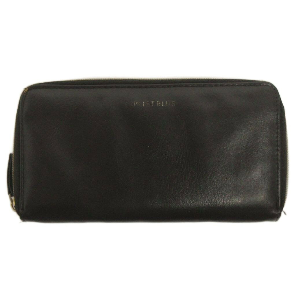 【中古】シップスジェットブルー SHIPS JET BLUE ラウンドファスナー 長財布 レザー 黒 ブラック メンズ 【ベクトル 古着】 260730ブランドシップスジェットブルー SHIPS JET BLUE実寸サイズヨコ：19.5cm...
