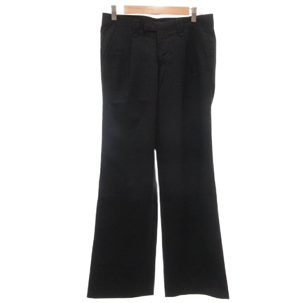 【中古】ランバンオンブルー LANVIN en Bleu パンツ スラックス ウール 76 紺 ネイビー 無地 プリーツ ワイド /ML レディース 【ベクトル 古着】 260416ブランドランバンオンブルー LANVIN en Bleu表...