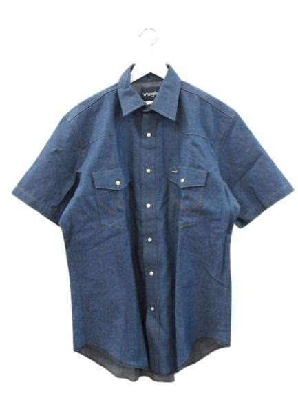 【中古】ラングラー WRANGLER ウエスタンワークシャツ 半袖 L インディゴ MS3127B クラシックフィット 7oz トップス メンズ 【ベクトル 古着】 260417ブランドラングラー WRANGLER表記サイズL実寸サイズ肩幅...