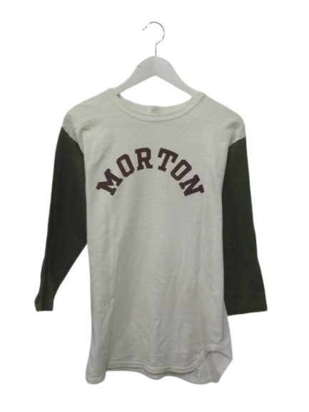 【中古】ウエアハウス WAREHOUSE ロングTシャツ ロンT 七分袖 白系 ホワイト 緑 プリント 丸首 M MEDIUM メンズ 【ベクトル 古着】 260425ブランドウエアハウス WAREHOUSE表記サイズM （MMEDIUM）...