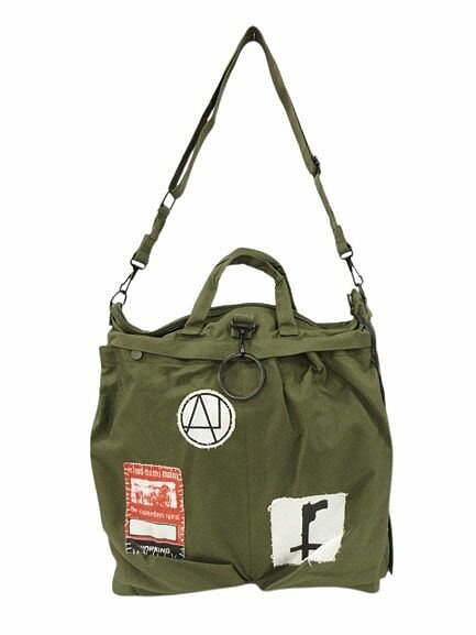 【中古】MINUS Bootleg For Flyer's Bag マイナス ブートレグ フライヤーズバッグ カーキグリーン 2WAY ショルダーバッグ ハンドバッグ BAG カバン 手提げ鞄 メンズ レディース 【ベクトル 古着】 260...