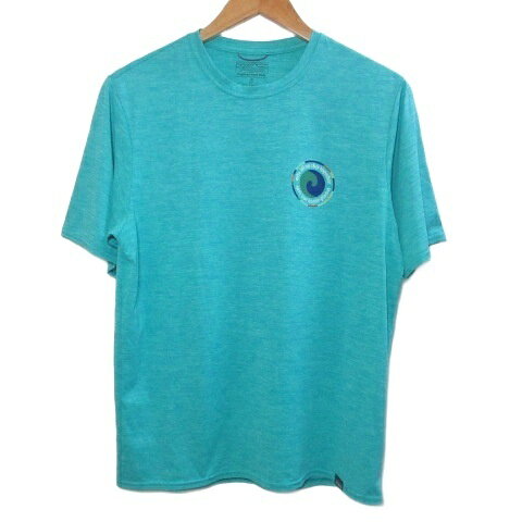 【中古】パタゴニア Patagonia 25SS Men's Capilene Cool Daily Graphic Shirt Tシャツ カットソー アウトドアウェア 半袖 プリント クルーネック S グリーン系 45235 /X メンズ...