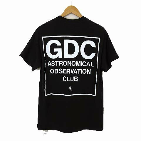 【中古】未使用品 GDC ジーディーシー 2025SS Tシャツ カットソー 半袖 ASTRONOMICAL OBSERVATION CLUB ロゴ プリント M 黒 ブラック タグ付 美品 GD0113 メンズ 【ベクトル 古着】 260...