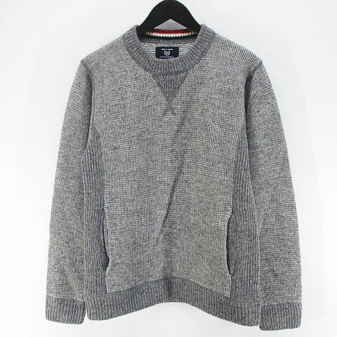 【中古】コムサコミューン COMME CA COMMUNE 長袖 ニット セーター M 灰系 グレー クルーネック 編地切替 リブ 毛 ウール メンズ 【ベクトル 古着】 251128ブランドコムサコミューン COMME CA COMMUN...