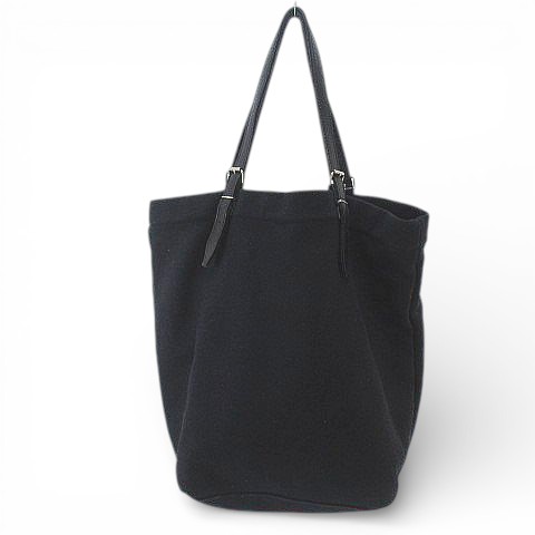 【中古】division零 ディヴィジョンレイ トートバッグ ネイビー 紺系 レザーハンドル メンズ レディース 【ベクトル 古着】 251209実寸サイズ持ち手の長さ：57cm　ヨコ：50cm　タテ：47cm　マチ：17cm　　色ネイビー...